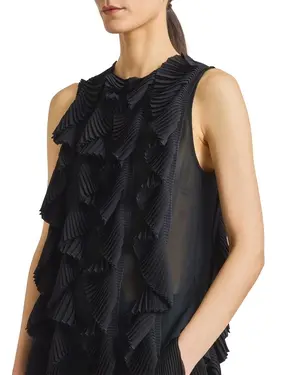 SAINT ART Neo Organza Pleated Top