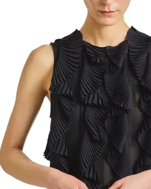 SAINT ART Neo Organza Pleated Top