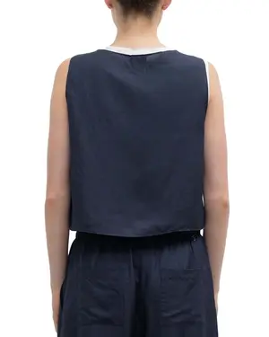 LESET Daniel Crop Sleeveless Crew Top