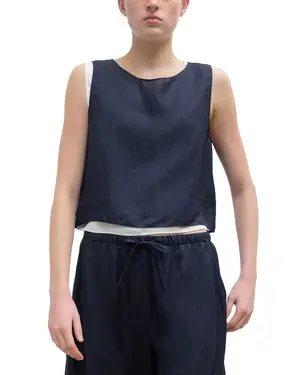 LESET Daniel Crop Sleeveless Crew Top