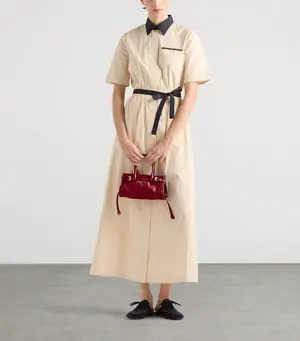 Prada Mini Leather Bonnie Top-handle Bag - Red