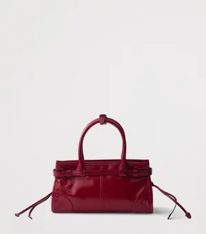 Prada Mini Leather Bonnie Top-handle Bag - Red