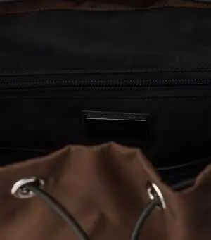 Prada Re-nylon And Saffiano Leather Backpack - Brown