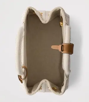 Prada Small Canvas Jardinière Top-handle Bag - Neutral