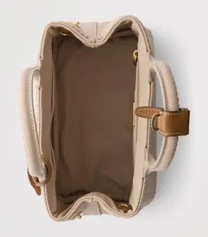 Prada Small Jardinière Canvas Top-handle Bag - Neutral
