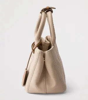 Prada Small Jardinière Canvas Top-handle Bag - Neutral