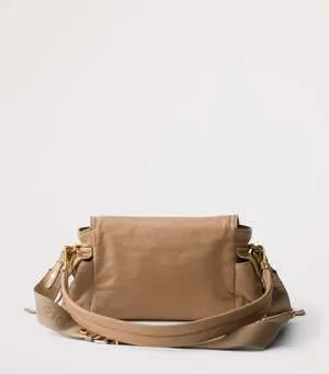 Prada Medium Nappa Lambskin Shoulder Bag - Neutral