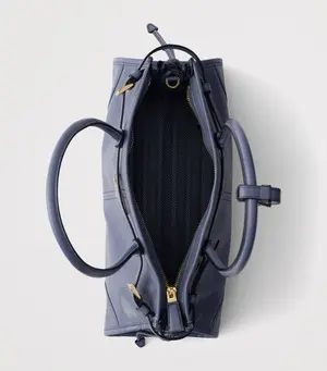 Prada Medium Leather Bonnie Top-handle Bag - Blue