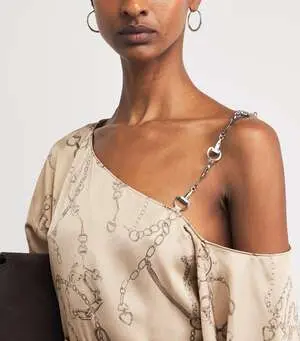 L'Agence Asami" One-shoulder Chain-detail Blouse