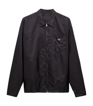 Prada Re-nylon Zipped Shirt - Black