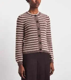 ME+EM Organic Cotton Stripe Cardigan