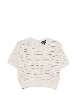 Emporio Armani Cotton Open Knit Cardigan