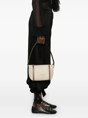 Chloé Carry Canvas Shoulder Bag - Beige