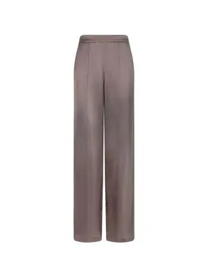 Emporio Armani Fluid Wide Leg Trousers - Marrone