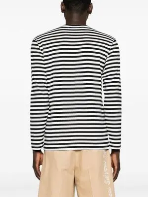 Comme Des Garçons Striped Cotton Long Sleeve T-shirt