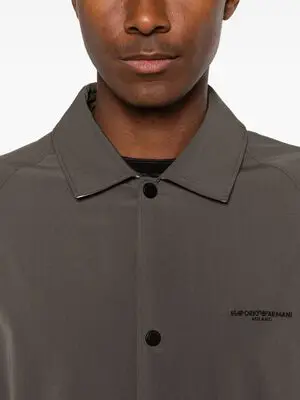 Emporio Armani Logo Embroidered Overshirt