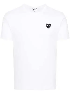 COMME DES GARÇONS Comme Des Garcons Cotton T-Shirt With Embroidered Heart Patch