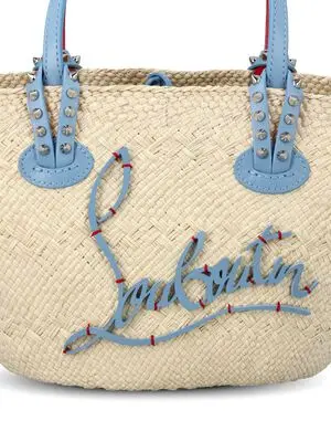 CHRISTIAN LOUBOUTIN Cabata Mini Rafia Tote Bag