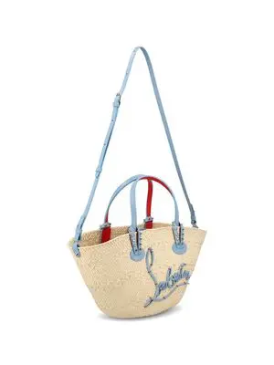CHRISTIAN LOUBOUTIN Cabata Mini Rafia Tote Bag