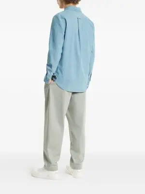 Maison Kitsuné Profile Fox Embroidered Cotton Shirt