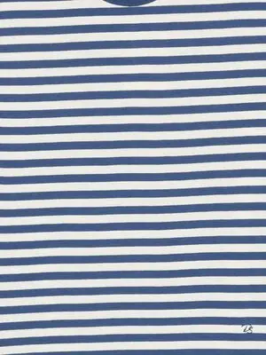 DUNST Striped Cotton T-shirt - Blu