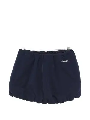 DUNST Cotton Bubble Hem Mini Skirt - Blu