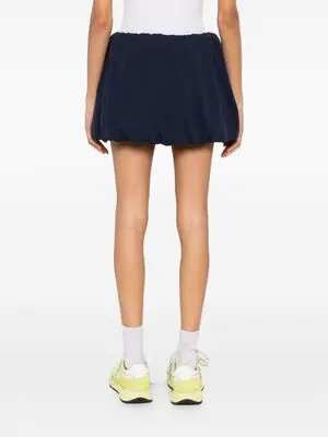 DUNST Cotton Bubble Hem Mini Skirt - Blu