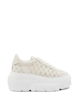 Casadei Lace-up Platform Sneakers - Bianco