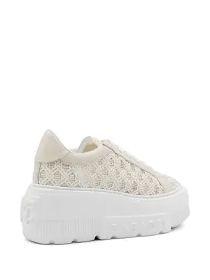 Casadei Lace-up Platform Sneakers - Bianco