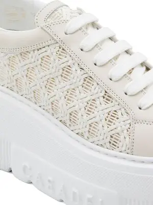 Casadei Lace-up Platform Sneakers - Bianco