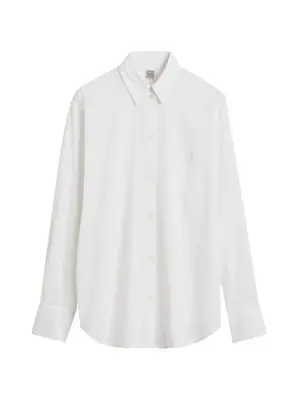 TOTEME Linen And Cotton Blend Shirt - Bianco