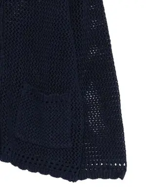 DUNST Linen And Cotton Blend Cardigan - Blu
