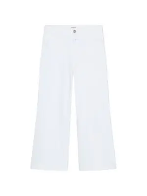 Closed Cropped Wide Leg Denim - Bianco