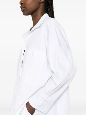 WHITE SAND Cotton Shirt With Chest Pocket - Bianco