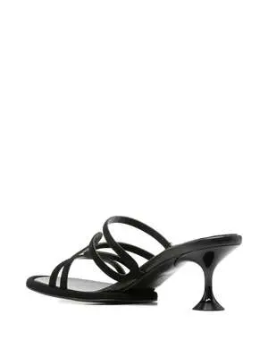 SERGIO ROSSI Suede Leather Strappy Heels - Nero