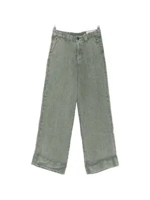 WHITE SAND Linen Trousers - Grey