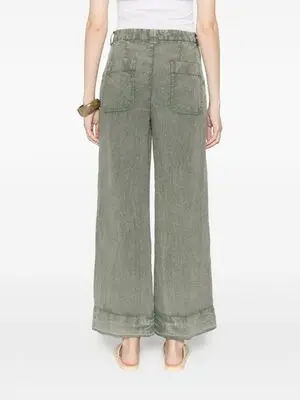 WHITE SAND Linen Trousers - Grey