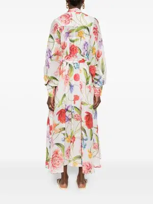 LAVI Printed Long Dress - White