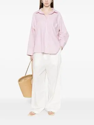 WHITE SAND Striped Cotton Shirt