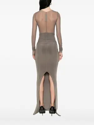 Rick Owens Sheer Design Long Sleeve Top - Grey