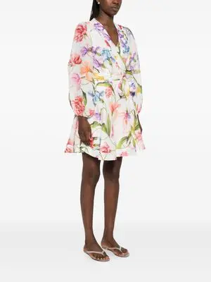 LAVI Printed Short Dress - Bianco