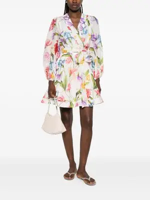 LAVI Printed Short Dress - Bianco
