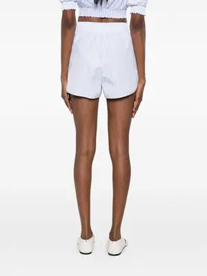Ermanno Scervino Cotton Stripe Pattern Shorts - Bianco