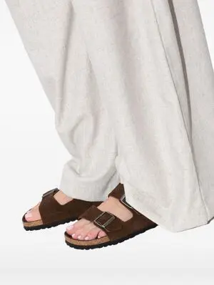 BIRKENSTOCK Arizona Suede Double Strap Sandals - Marrone