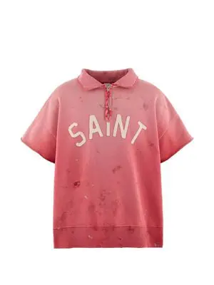 SAINT MXXXXXX Logo Cotton Polo Shirt