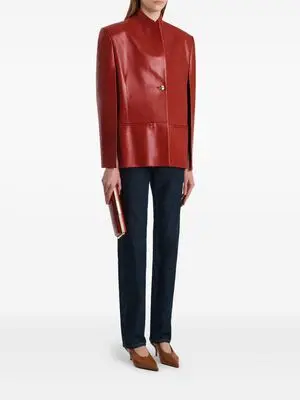 Khaite Dolso Leather Jacket - Red
