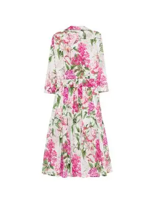 Samantha Sung Audrey Cotton Midi Dress - Pink
