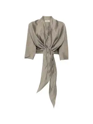 CORTANA Aria Linen Jacket - Grigio