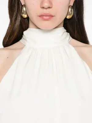 SILK95 FIVE Villette Silk High Neck Sleeveless Top