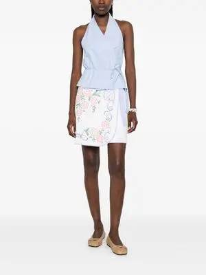 RELAX RE LUX Embroidered Cotton Skirt